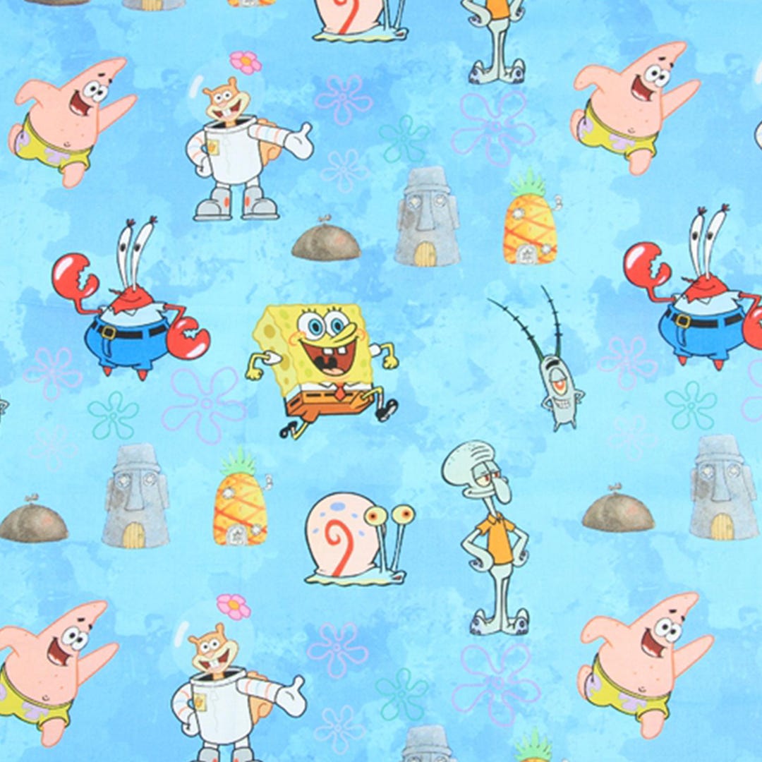 Spongebob Squarepants Fabric Patrick Fabric Cartoon Fabric Anime Cotton ...