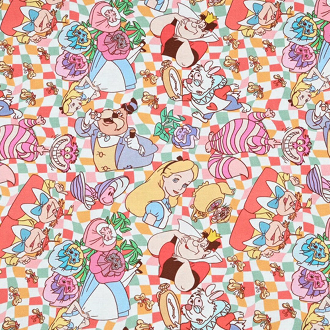 Alice Fabric Alice in Wonderland Fabric Cartoon Fabric Anime Cotton ...