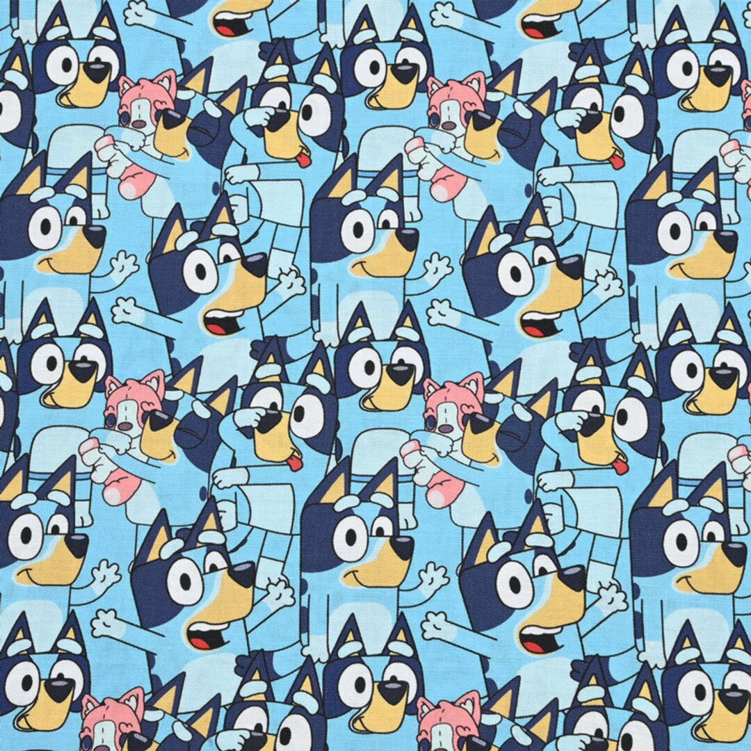 Bluey Fabric Cartoon Dog Fabric Anime Cotton Fabric by the Half Yard - Etsy