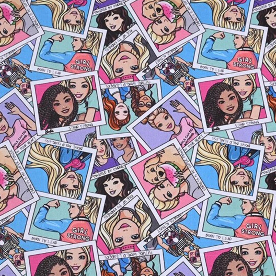 Barbie Fabric Cartoon Fabric Anime Cotton Fabric by the Half Yard - Etsy