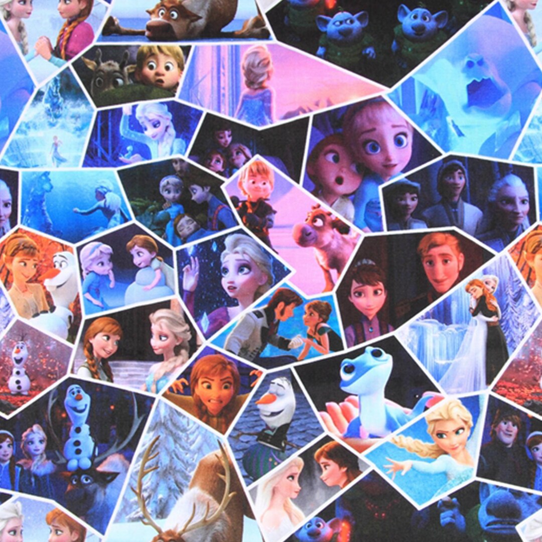 Frozen Fabric Disney Princess Fabric Cartoon Fabric Anime Cotton Fabric ...