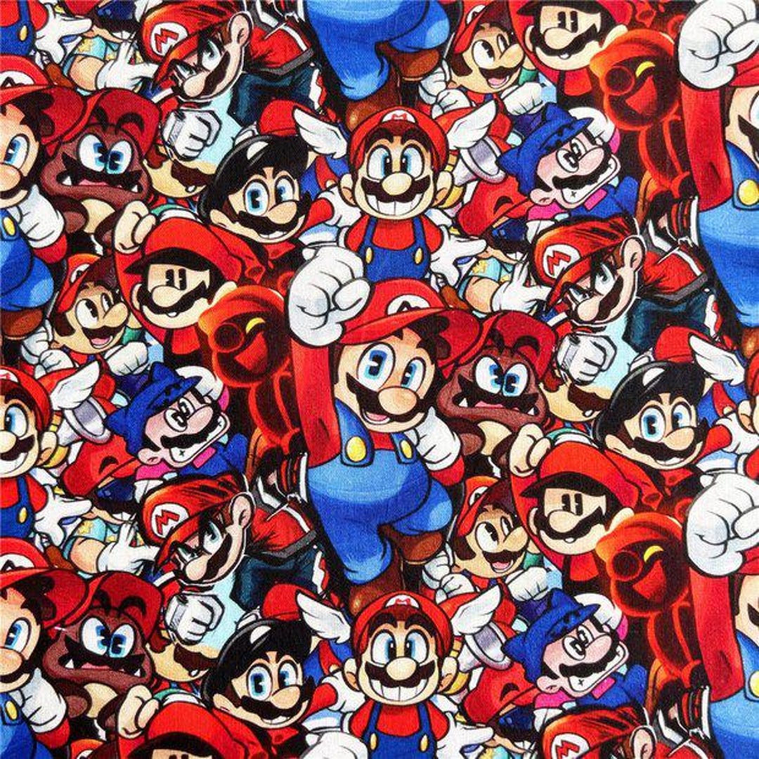 Nintendo Fabric Super Mario Fabric Cartoon Fabric Anime Cotton Fabric ...