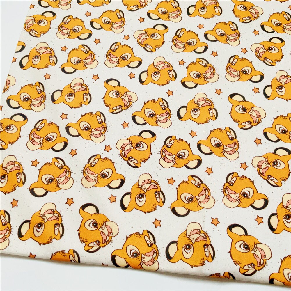 Lion King Fabric Lion Simba Mufasa Fabric Cartoon Fabric Anime - Etsy