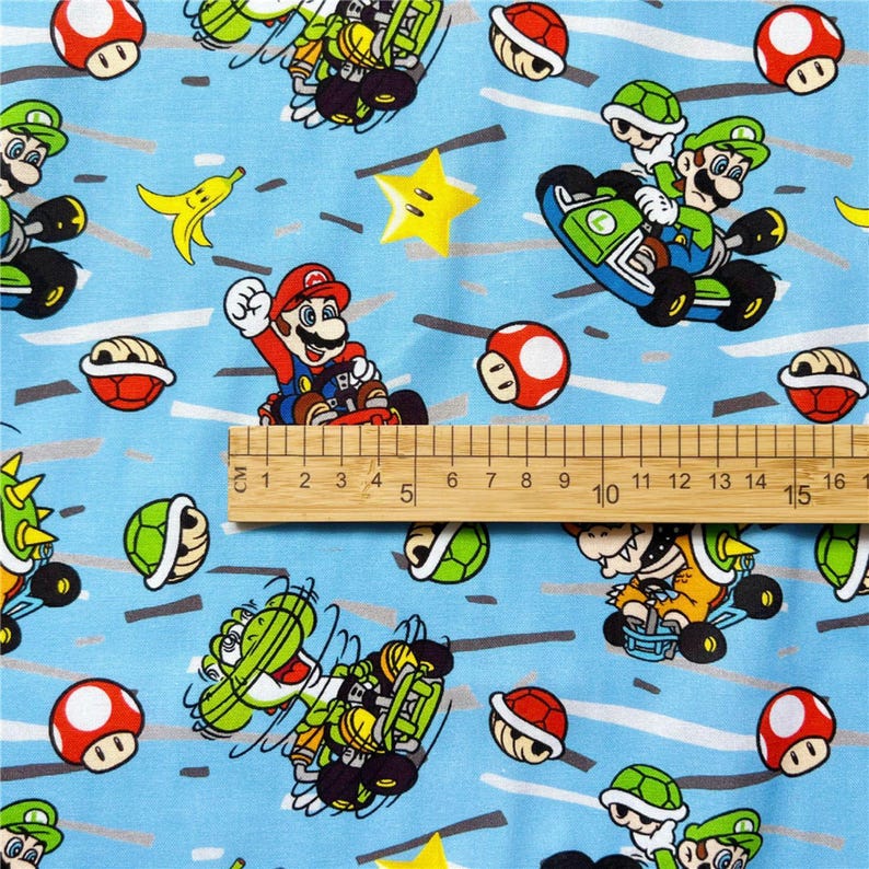 Nintendo Fabric Super Mario Fabric Cartoon Fabric Anime Cotton Fabric ...
