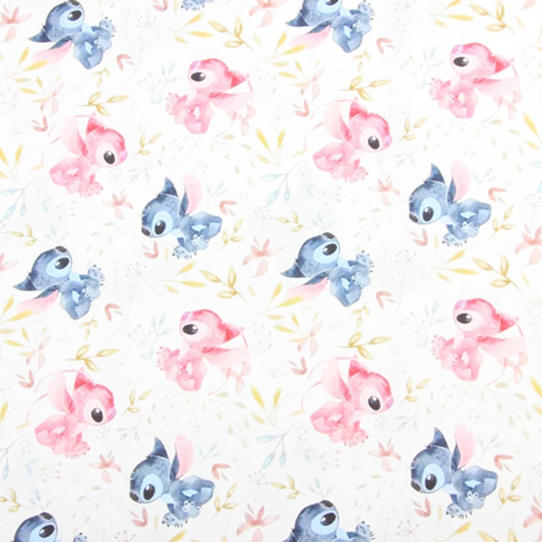 Stitch Fabric Blue Koala Fabric Cartoon Fabric Anime Cotton Fabric by ...