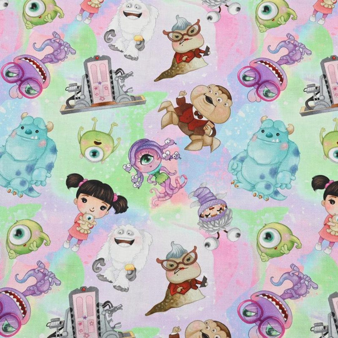 Monsters Inc Fabric Monsters Fabric Cartoon Fabric Anime Cotton Fabric ...