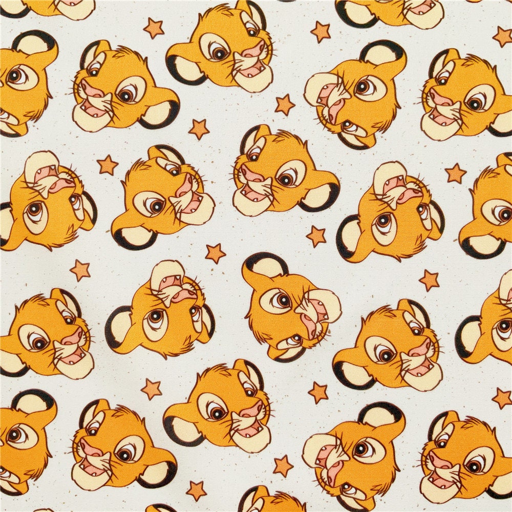 Lion King Fabric Lion Simba Mufasa Fabric Cartoon Fabric Anime Cotton ...