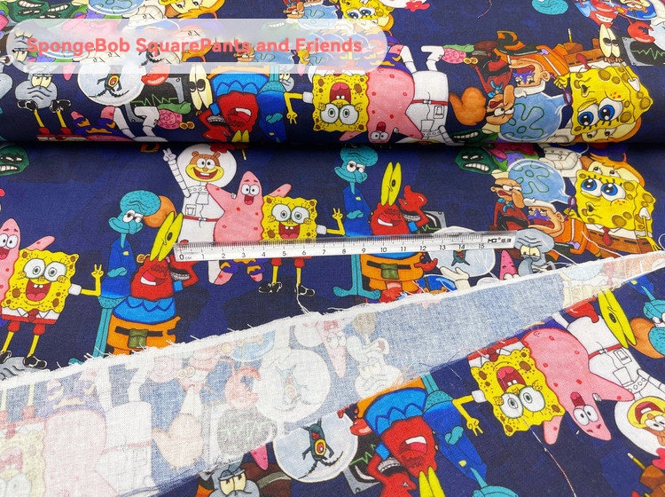 Spongebob Squarepants Fabric Patrick Fabric Cartoon Fabric Anime Cotton ...