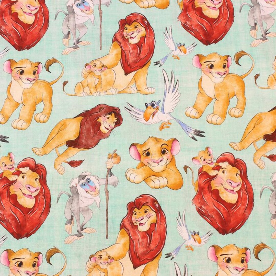 Lion King Fabric Lion Simba Mufasa Fabric Cartoon Fabric Anime Cotton ...