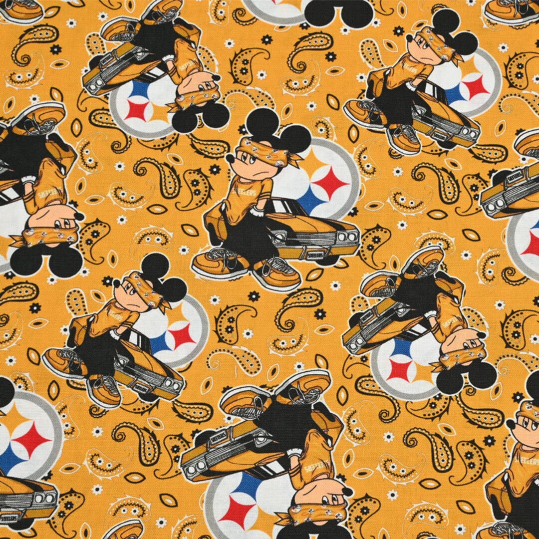 Mickey Mouse Fabric Cartoon Fabric Anime Cotton Fabric by the Half Yard ...