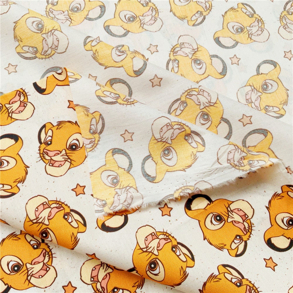 Lion King Fabric Lion Simba Mufasa Fabric Cartoon Fabric Anime - Etsy