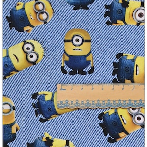 Minions Fabric Cartoon Fabric Anime Cotton Fabric by the Half Yard - Etsy