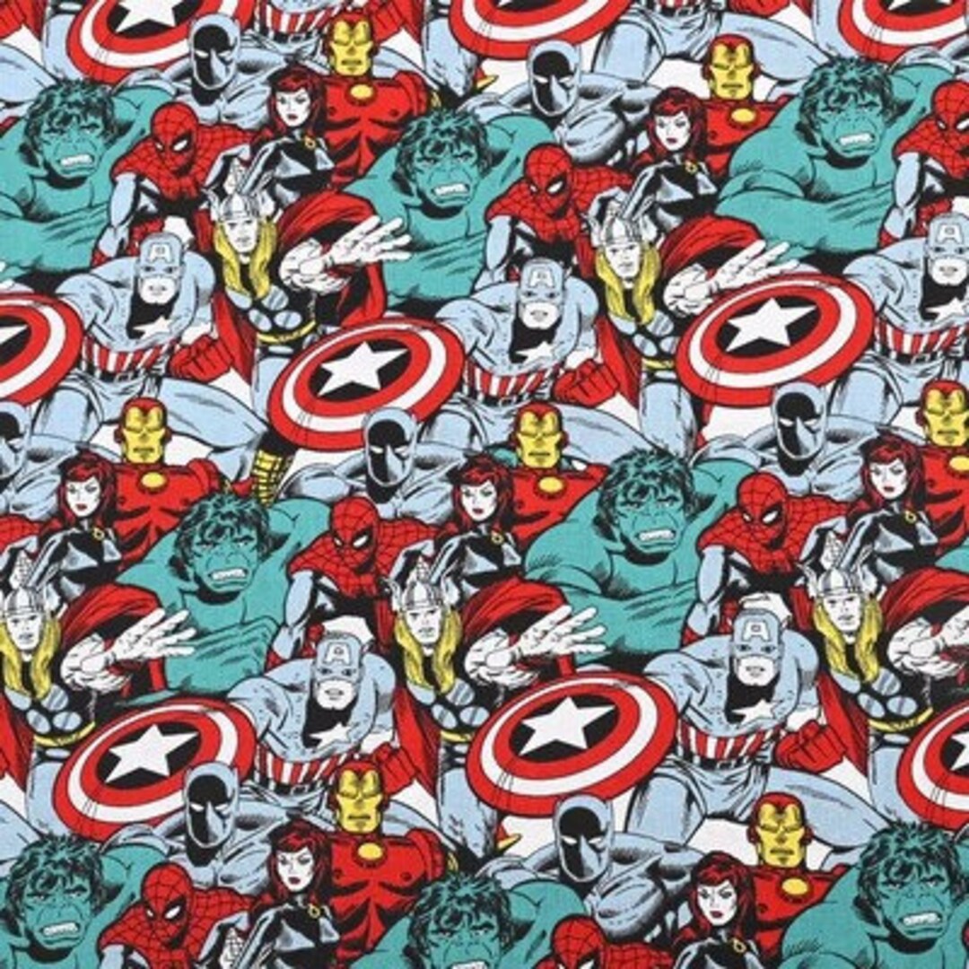 Marvel Avengers Fabric Superhero Fabric Cartoon Fabric Anime Cotton ...