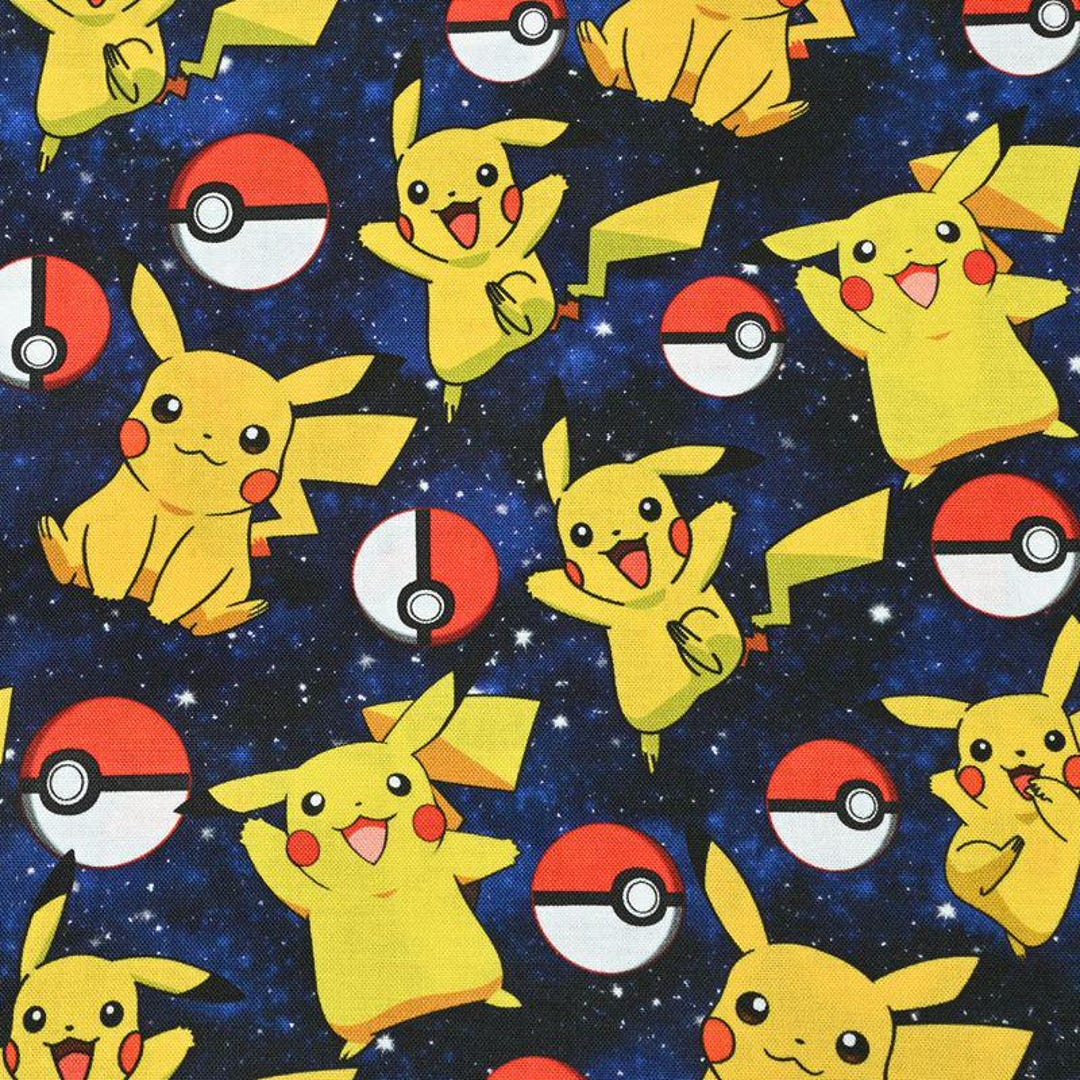 Pokemon Fabric Pikachu Fabric Poket Monster Fabric Cartoon Fabric Anime ...