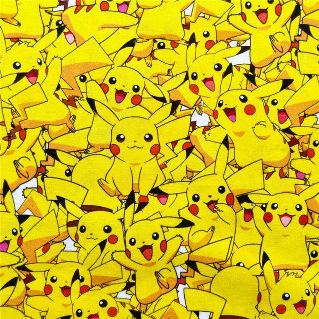 Pokemon Fabric Pikachu Fabric Poket Monster Fabric Cartoon Fabric Anime ...