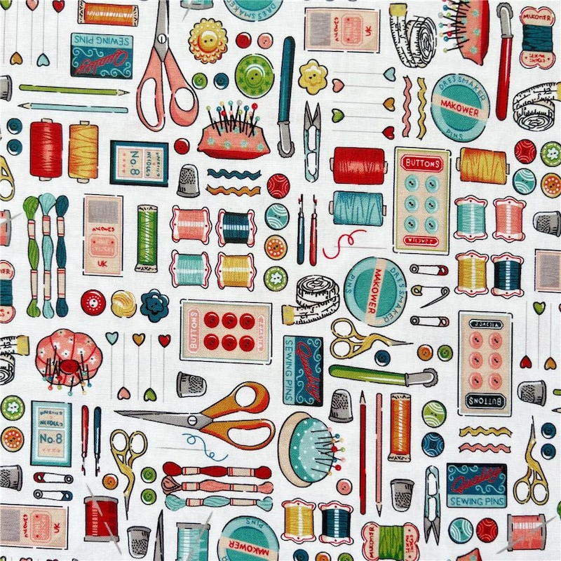 Sewing Theme Fabric - Etsy