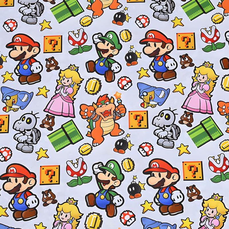 Super Mario Fabric by the Yard - Etsy
