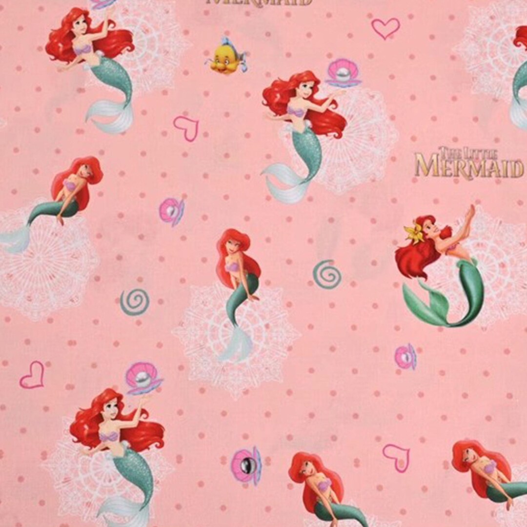 Disney Little Mermaid Ariel Fabric Cartoon Fabric Anime Cotton Fabric ...