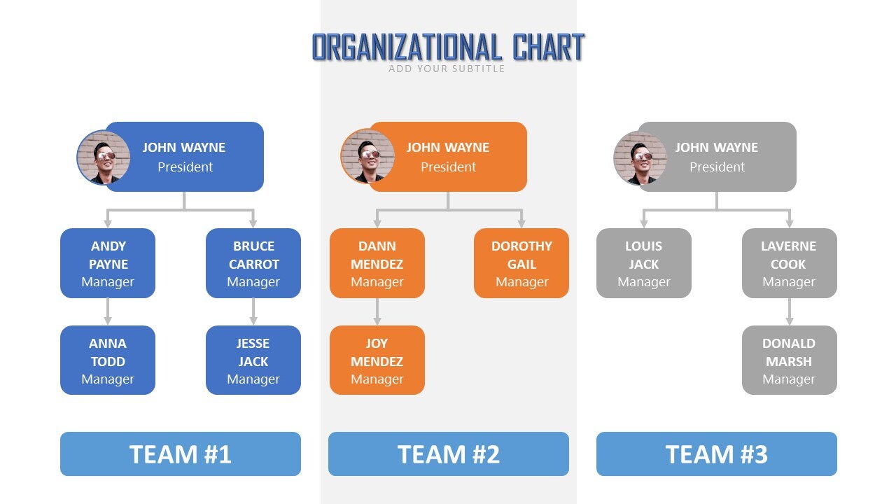 Automatic Organizational Chart Maker, Editable Template Organization ...