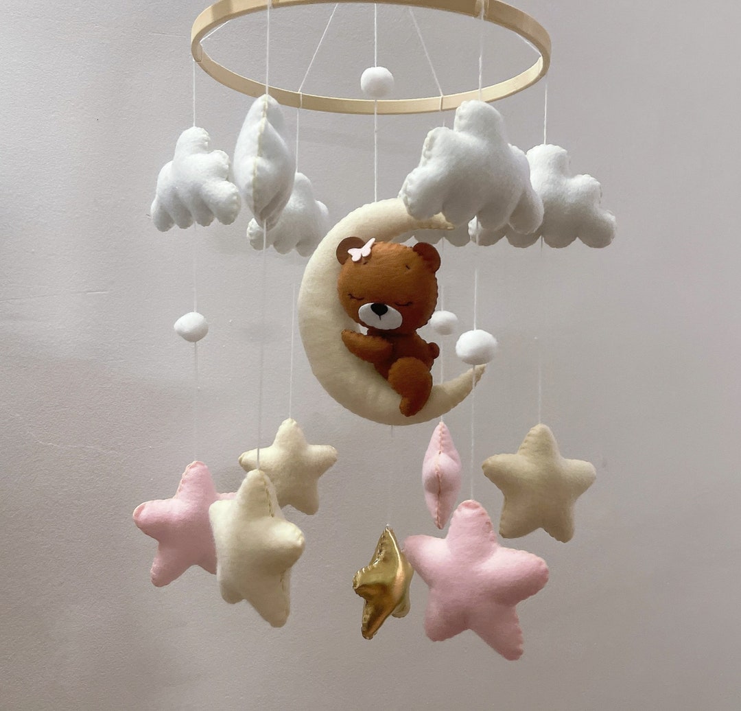 Bear Baby Mobile, Crib Mobile, Baby Shower Gift, Animal Cot Mobile ...
