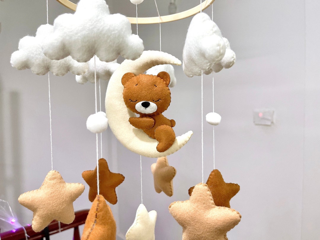 Bear Baby Mobile, Crib Mobile, Baby Shower Gift, Animal Cot Mobile ...