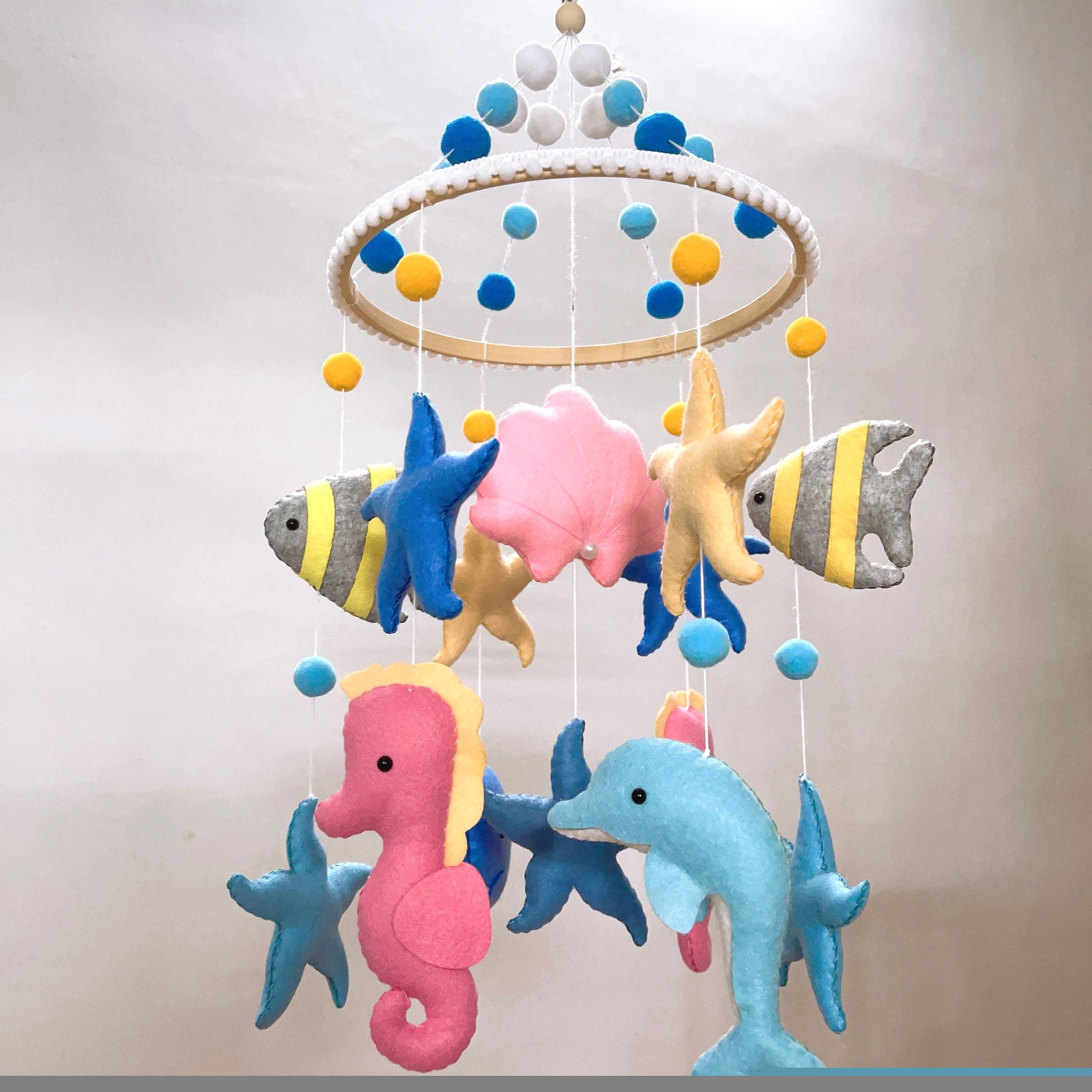 Ocean Under the Sea Baby Mobile, Sea Life, Baby Shower Gift, Whale ...