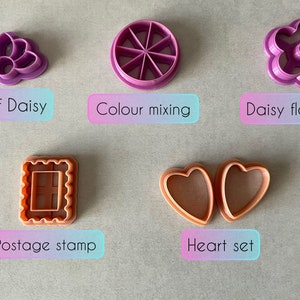 Mix and Match Clay Cutters Set of 4 Set of 6polymer Clay - Etsy
