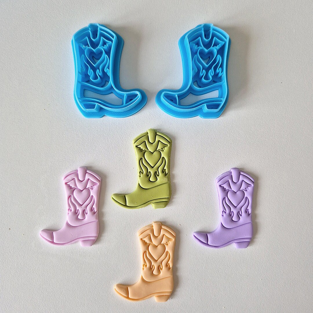 Cowboy Boot Polymer Clay Cutter Cowgirl Boots Clay Cutter Clay Tools ...