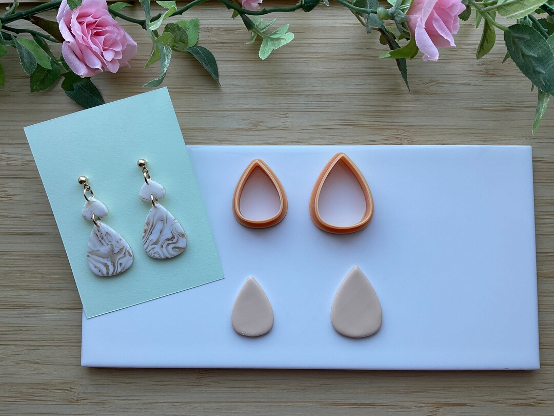 Polymer Clay Cutters Tear Drop Shape Cutter Clay Cutters Clay Earrings ...