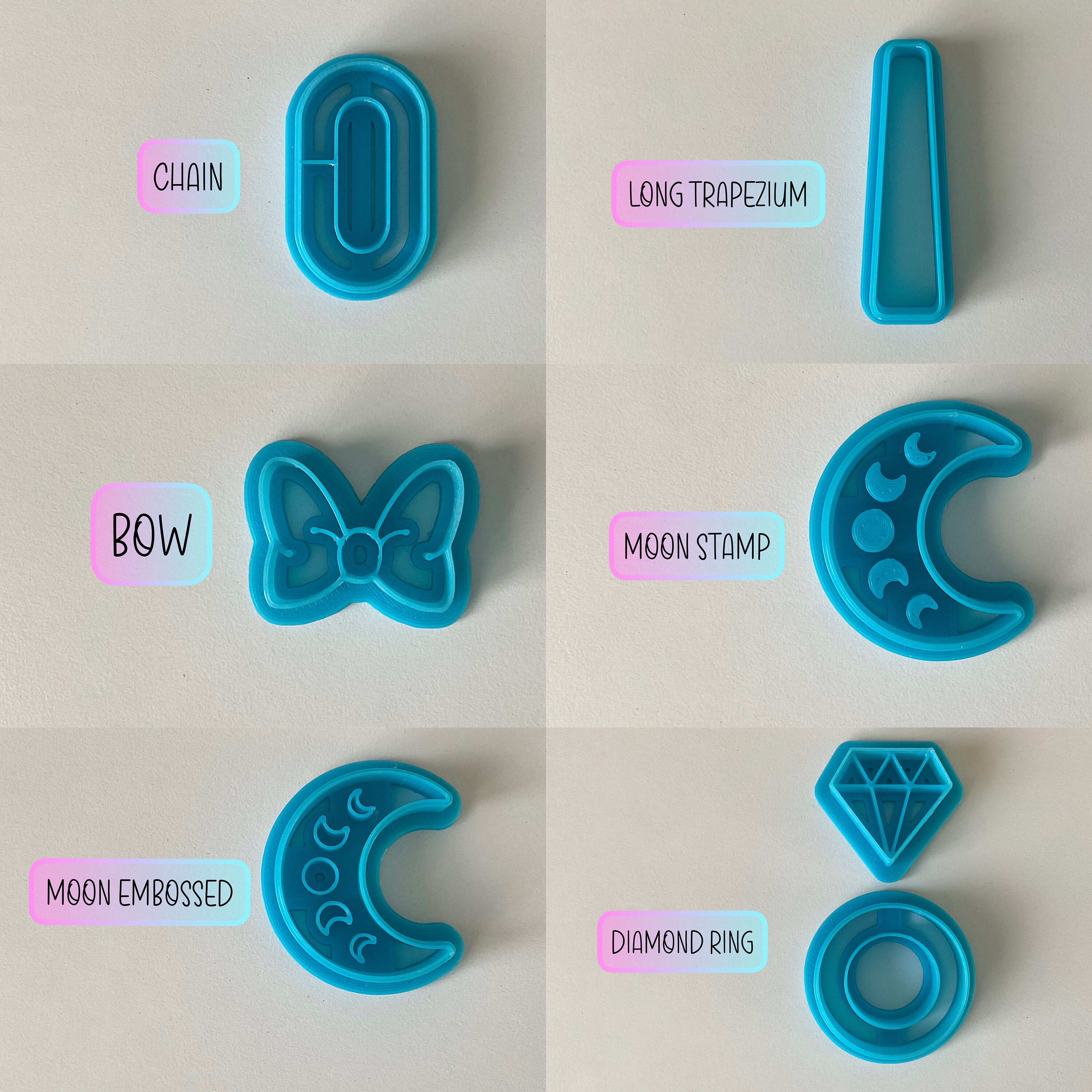 Mix and Match Clay Cutters, Set of 4, Set of 6,polymer Clay Cutter ...