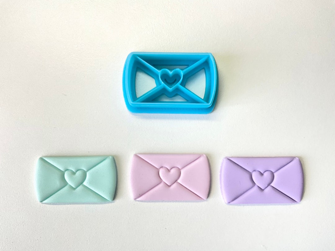 Envelope Polymer Clay Cutter Heart Embossing Clay Cutter Cookie Cutter ...