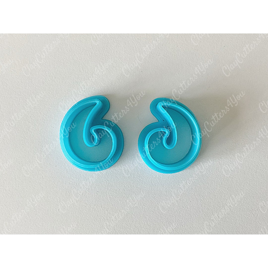 Polymer Clay Cutters Twirl Shape Polymer Clay Earrings Cutter Elegant ...