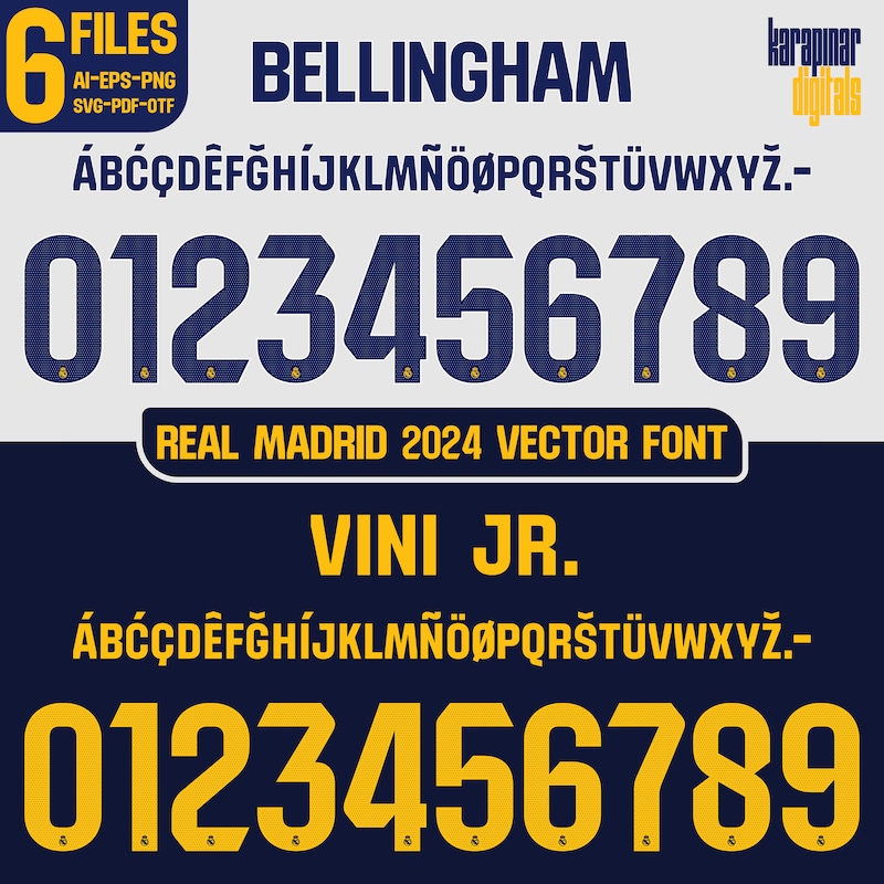 Real Madrid 2024 Font - Etsy