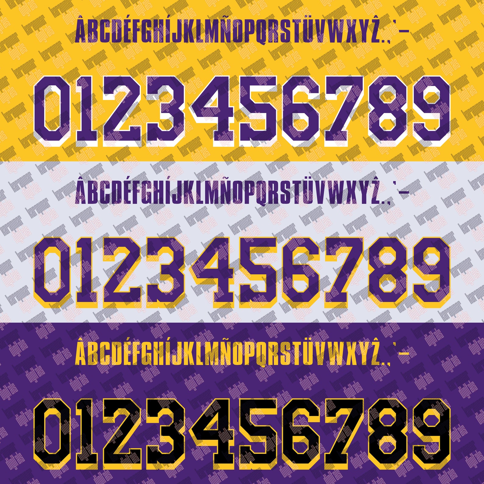 Font Vector Lakers 2024 Digital Download AI, Eps, Svg, Pdf, Png, Otf ...