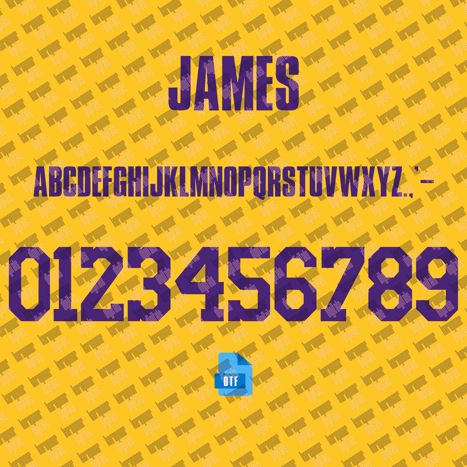 Font Vector Lakers 2024 Digital Download AI, Eps, Svg, Pdf, Png, Otf ...