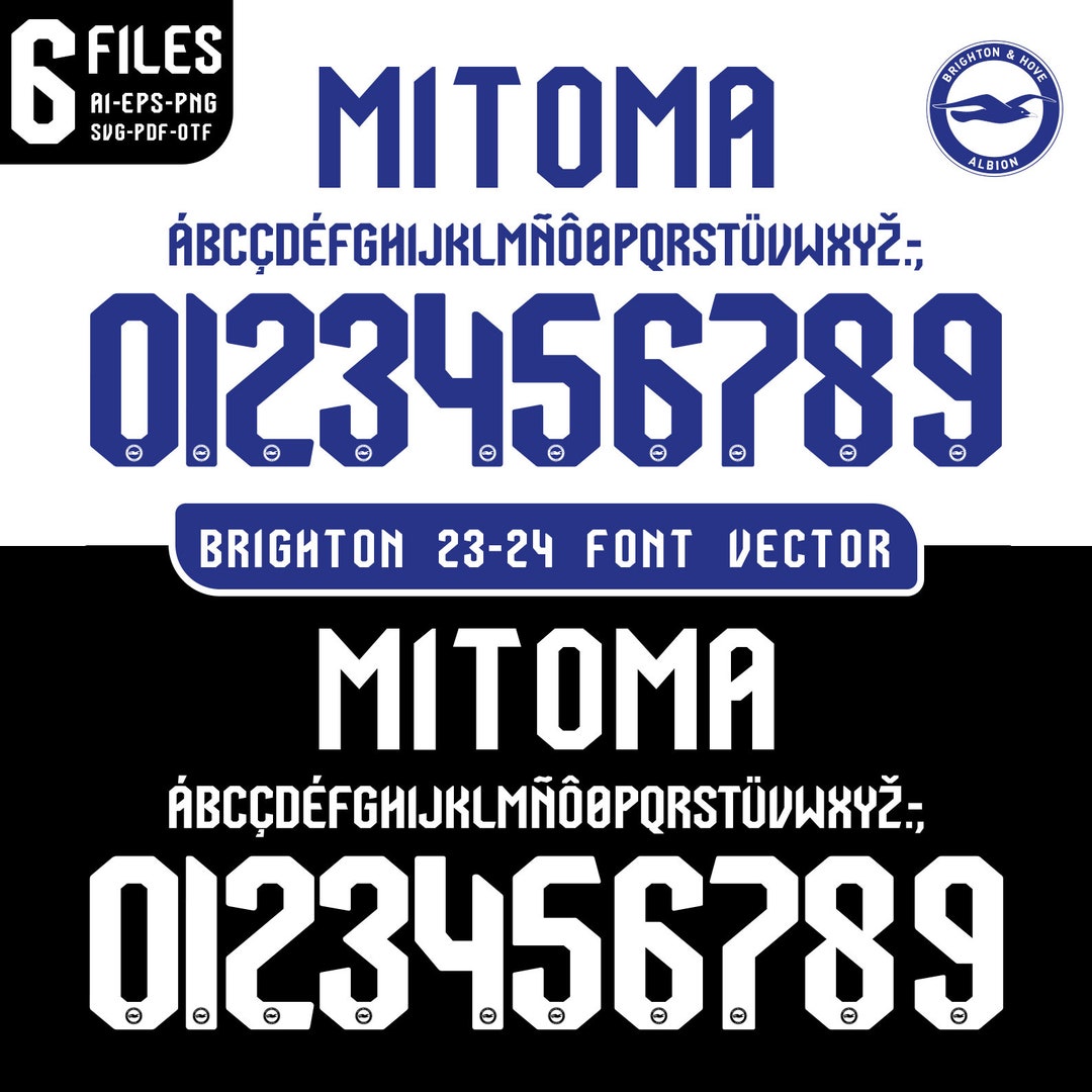 Brighton 2024 Font Digital Download / Brighton Mitoma Shirt Name ...