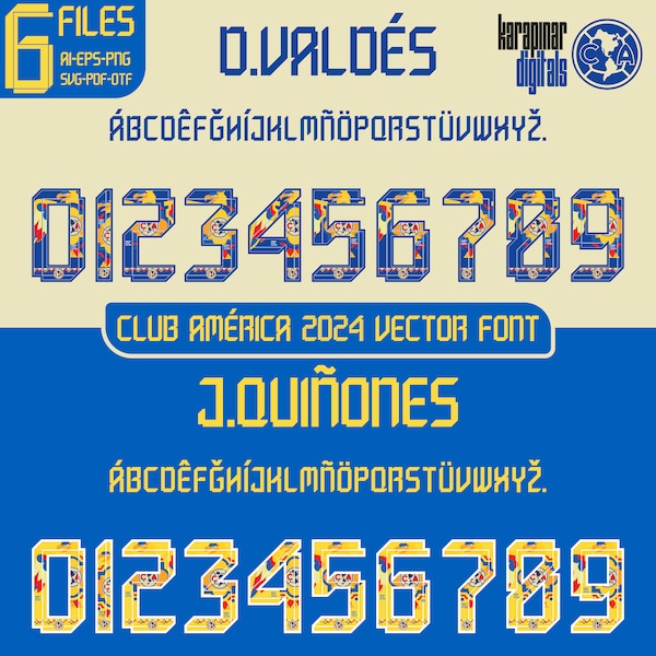 Font club america - Etsy México