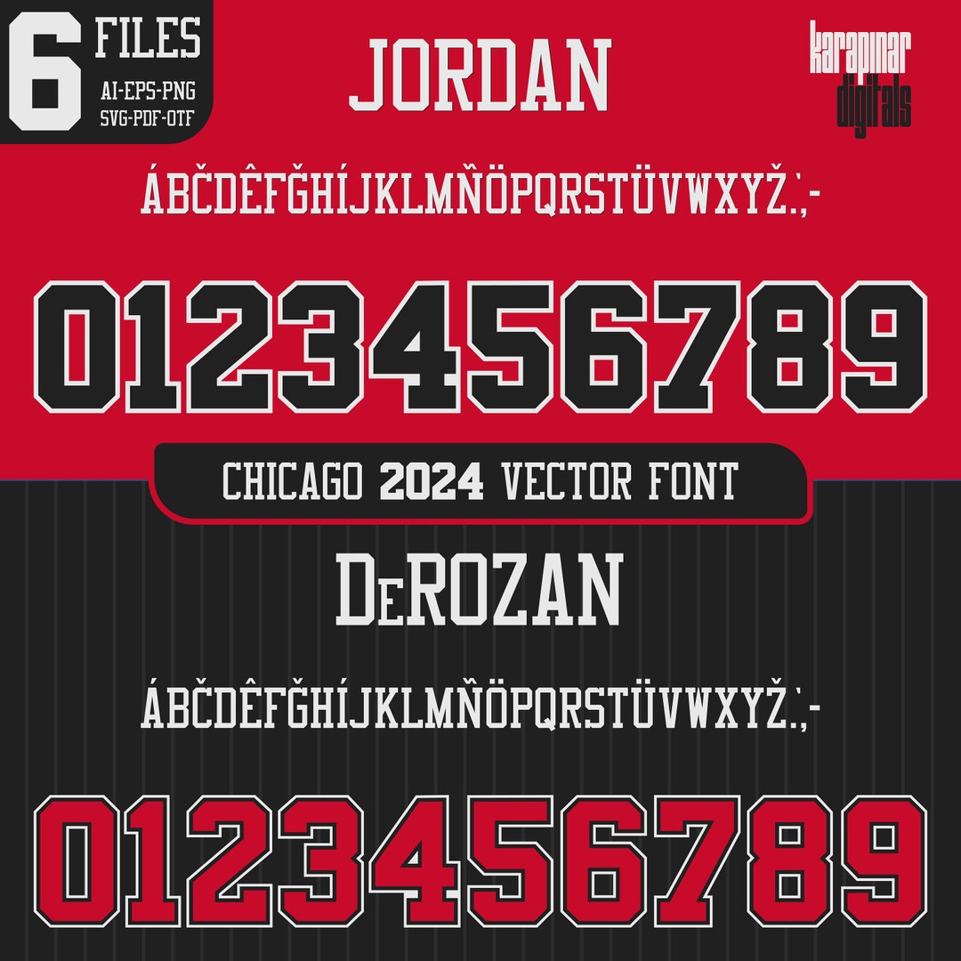Chicago Bulls 2024 Font Vector (digital Download) - Etsy