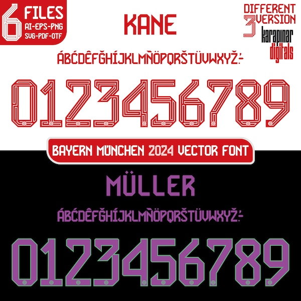 Font Vector Jersey - Etsy