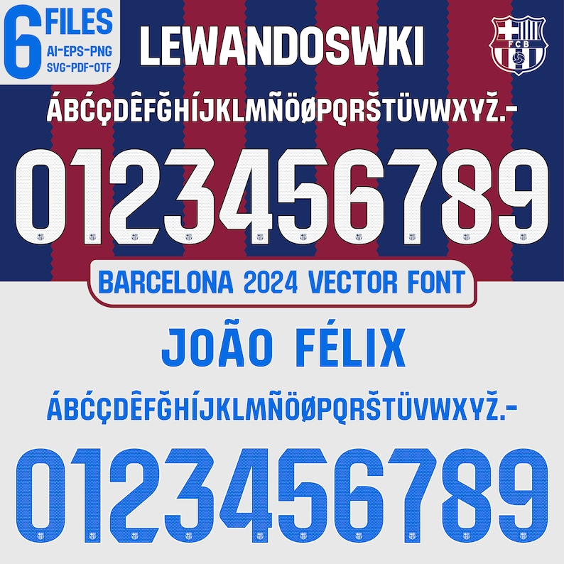 Barcelona 2024 Font Vector Set | Svg, AI, Eps, Pdf, Png, Otf, Ttf ...
