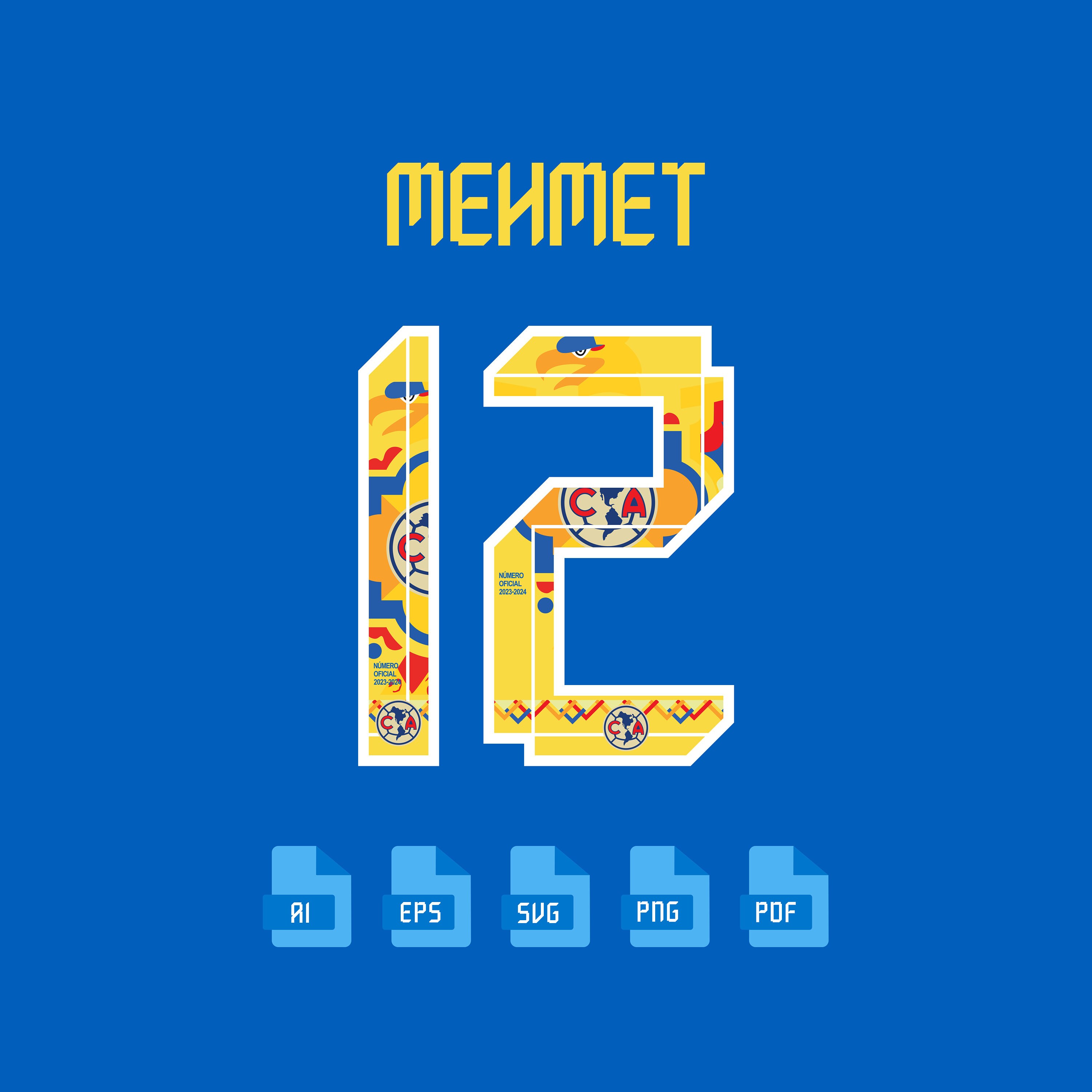 Font Vector Club América Herencia Hispana 2024 Jersey Font SVG, AI, Eps ...