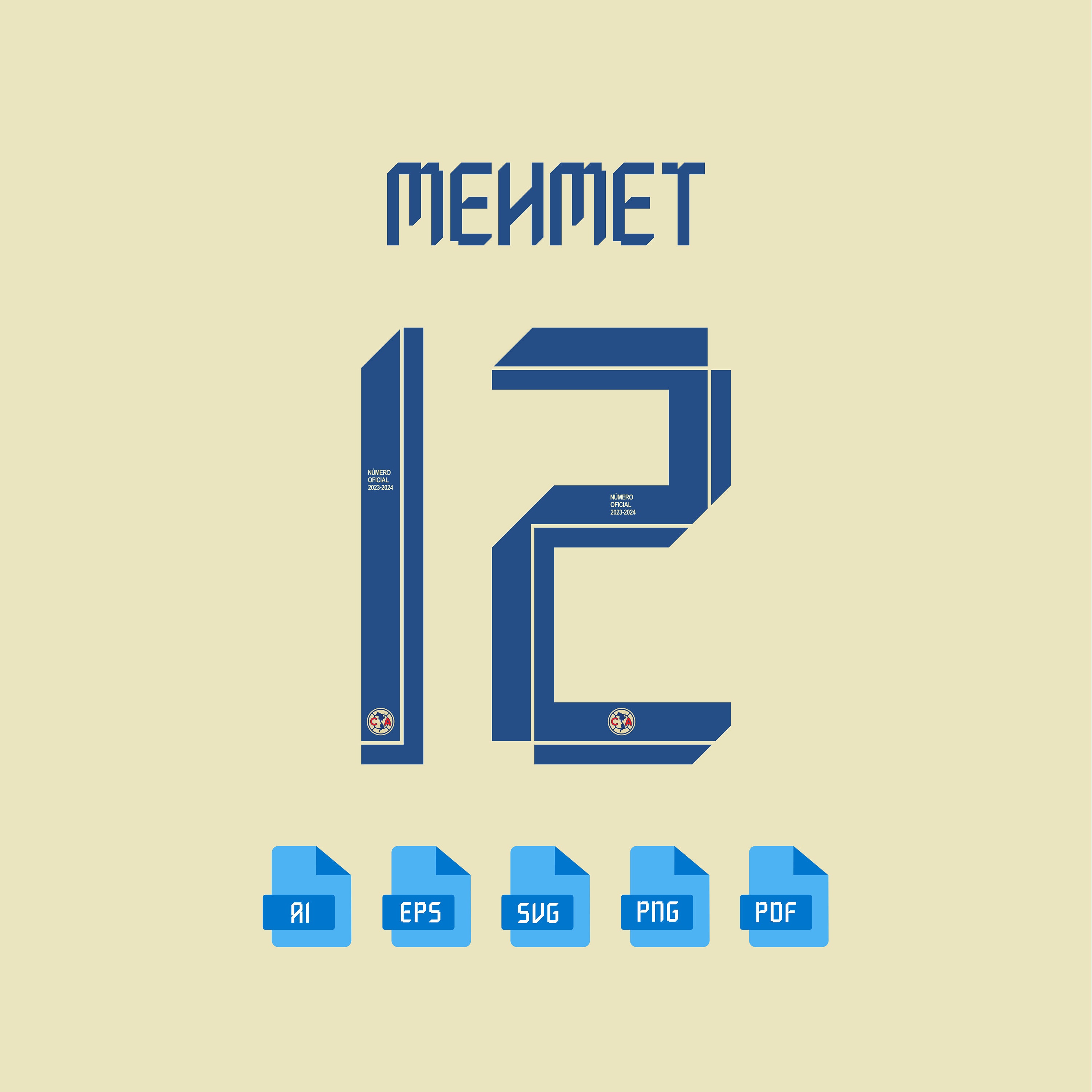 Font Vector Club América 2024 Jersey Font SVG, AI, Eps, Pdf, Png, Otf ...
