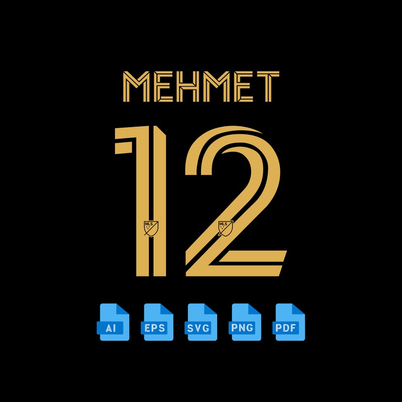 Font Vector MLS Los Angeles Galaxy 2024 Digital Download AI, Eps, Svg ...