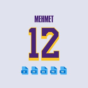 Font Vector Lakers 2024 Digital Download AI, Eps, Svg, Pdf, Png, Otf ...