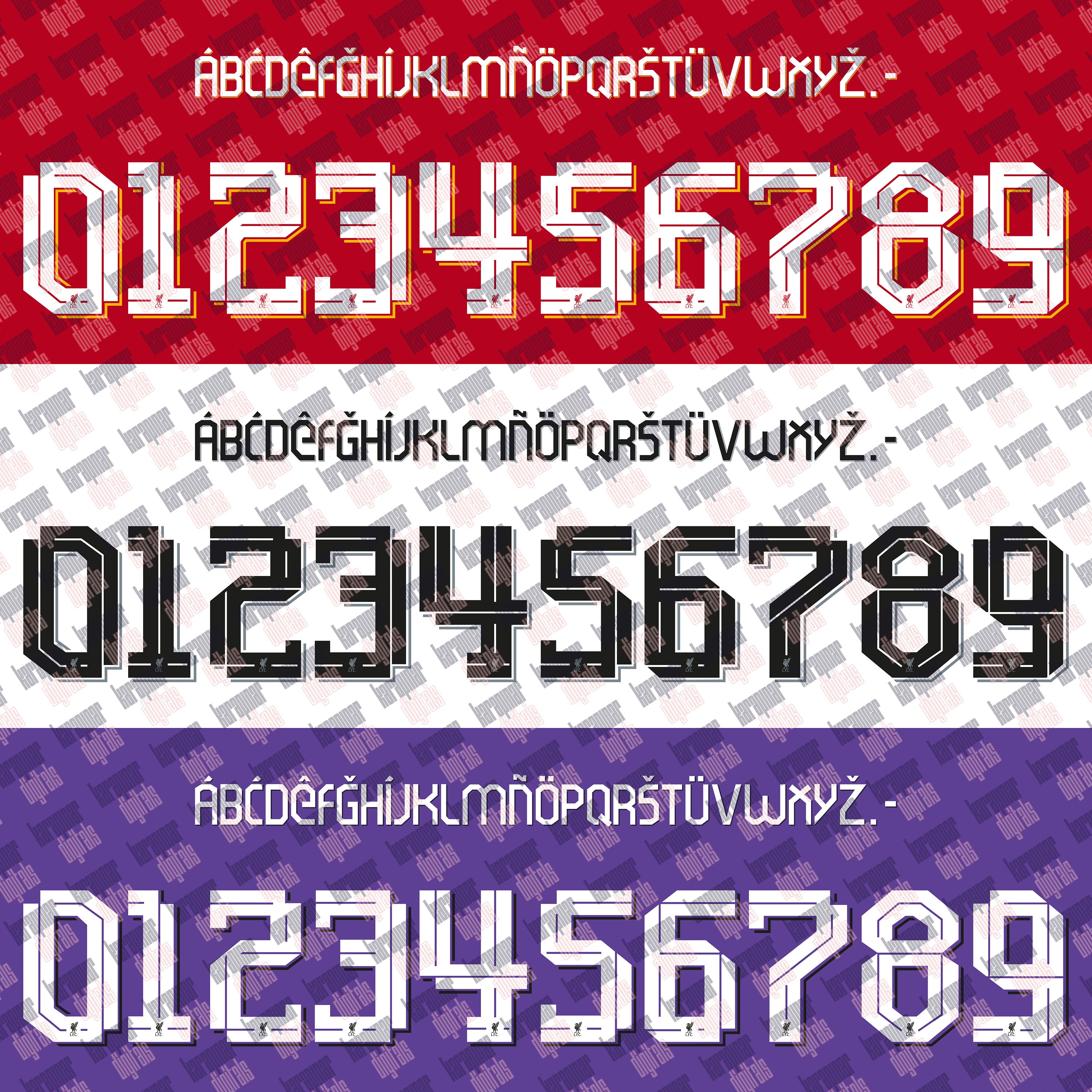 Premier League Liverpool 2024 Ucl Font Digital Download / Premier ...