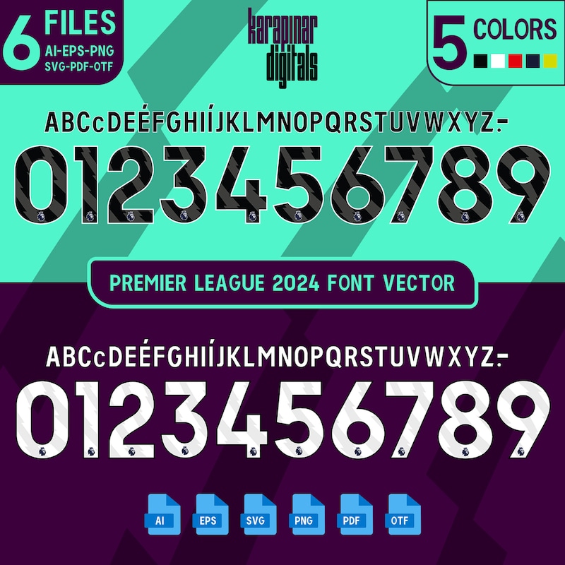 Premier League Font - Etsy