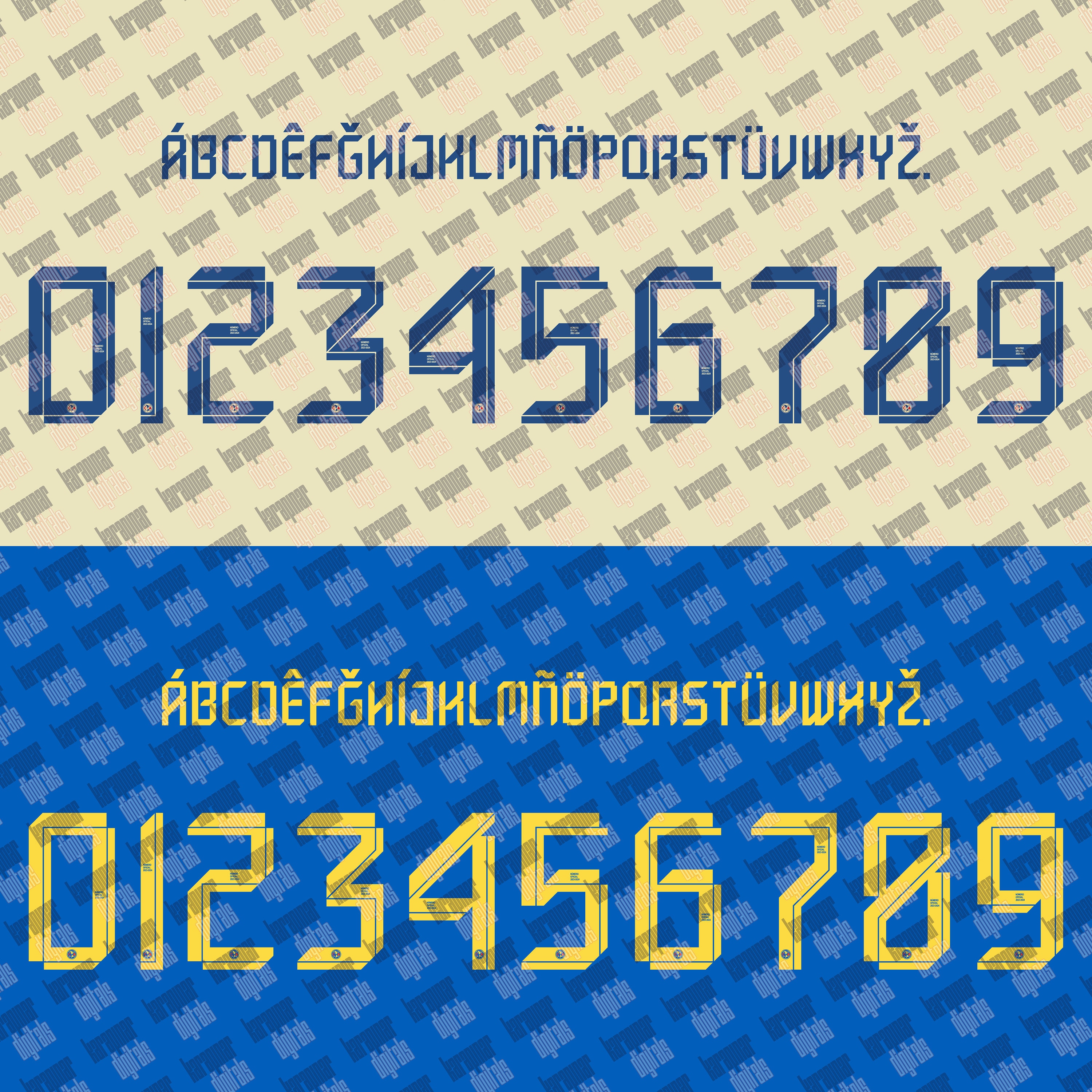 Font Vector Club América 2024 Jersey Font SVG, AI, Eps, Pdf, Png, Otf ...