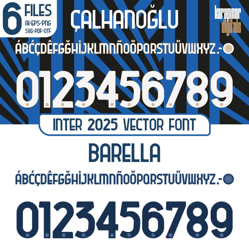 Font Vector Inter 2025 Jersey Font Digital Download AI, Eps, Svg, Pdf ...