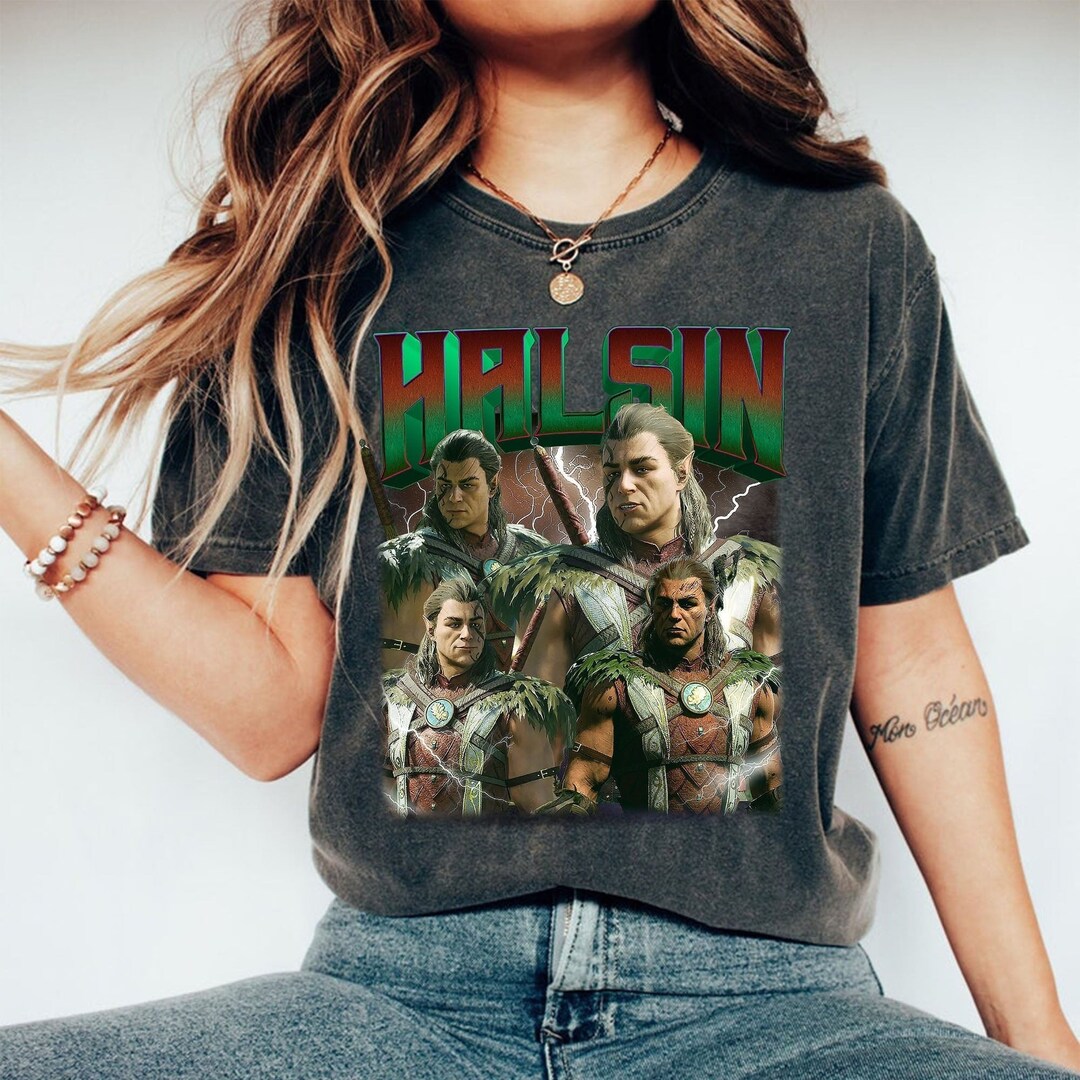 Halsin Druid Vintage Retro Bootleg Shirt Halsin Wood Elf - Etsy