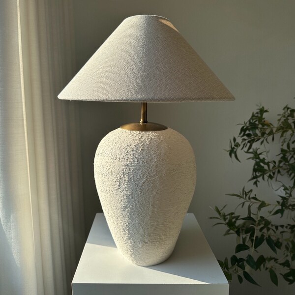 Gold Detailed Ceramic Textured Nordic Bohemian Contemporary Style Table ...